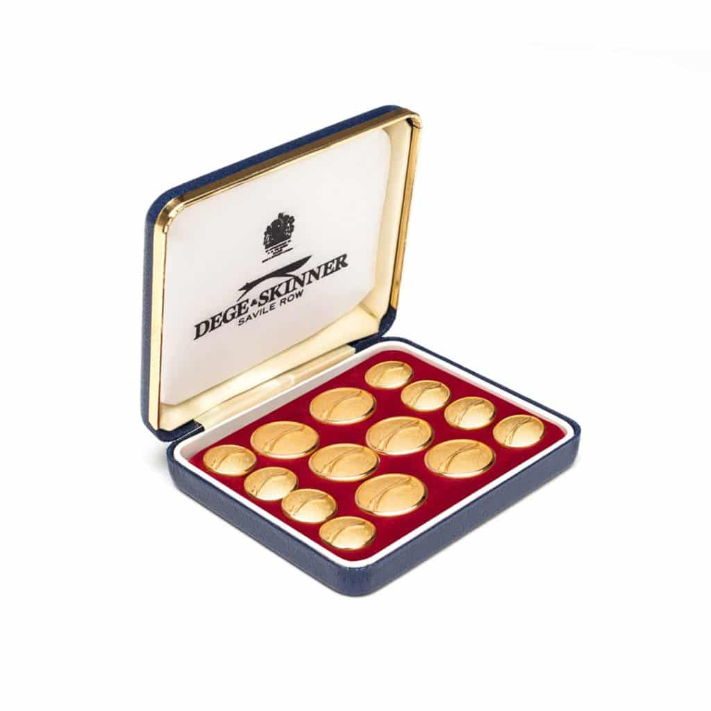 Gilt Running Fox Blazer Button Set, single/double breasted