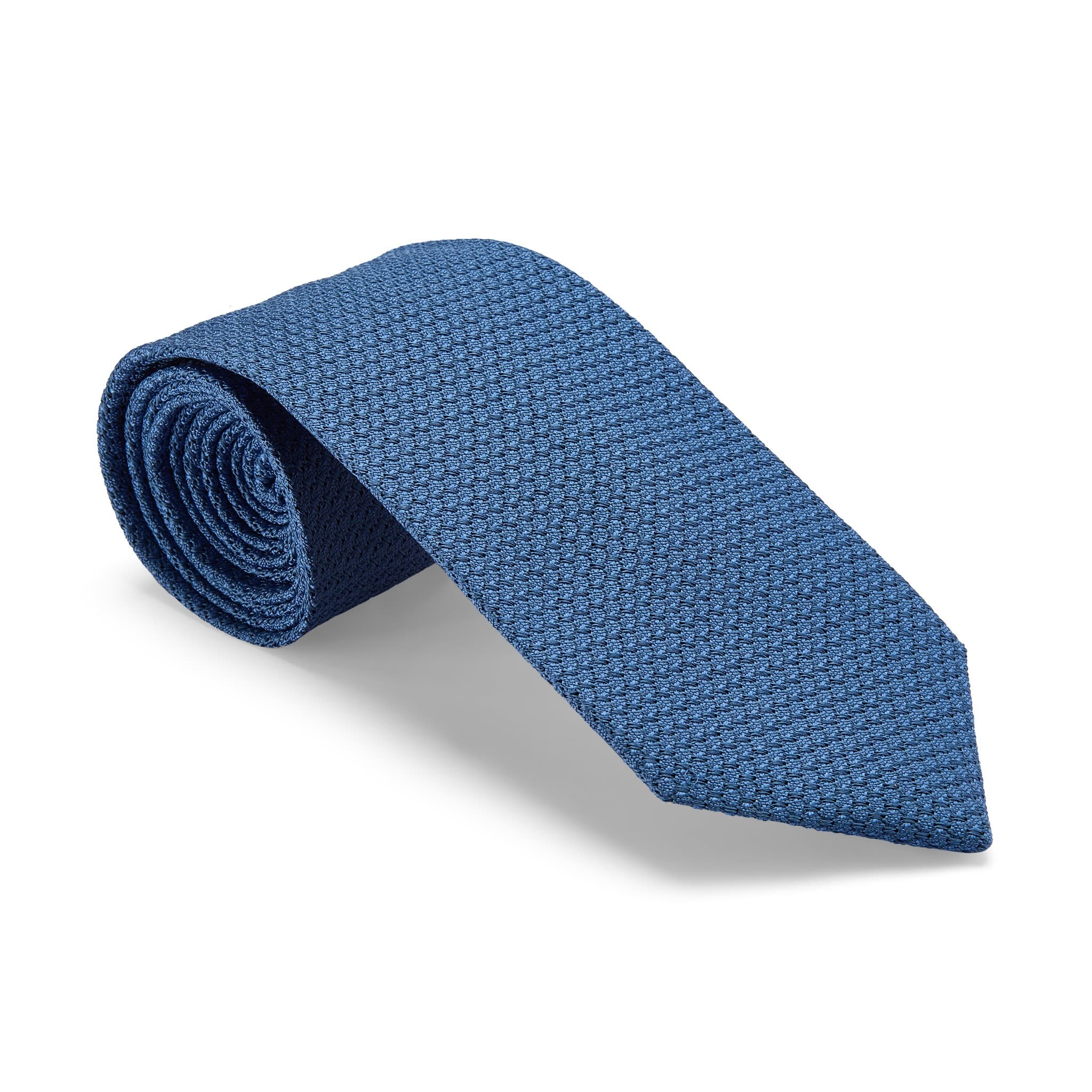 Azure Blue Grenadine Woven Silk Tie - Dege & Skinner